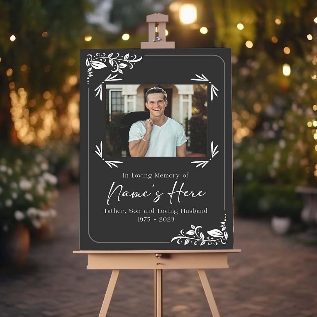 CELEBRATION OF LIFE Sign, Printed Sign With Photo, A1, A2, A3 or A4 ...