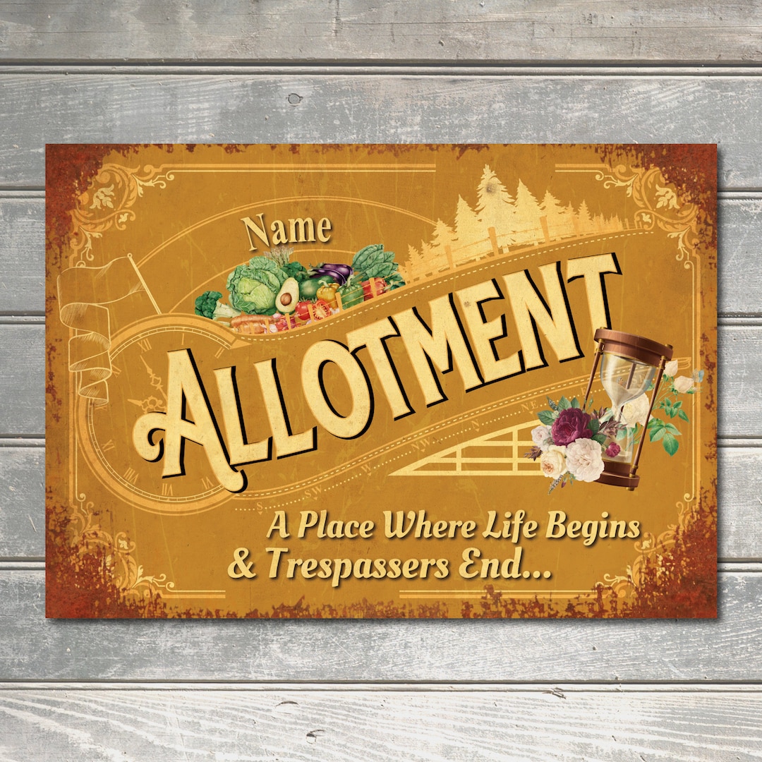 Personalised Allotment Sign Metal Garden Vegetable Patch Wall Door ...
