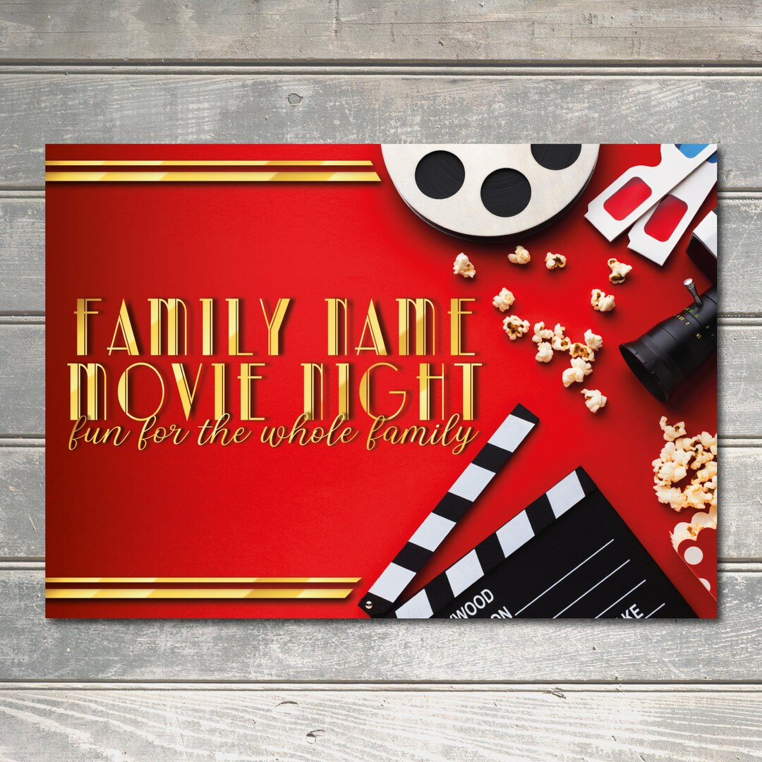 PERSONALISED Home Cinema Marquee Sign Gift Movie Custom Wall Decor ...