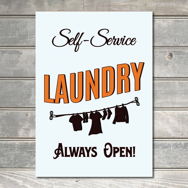 Laundry Sign - Etsy UK