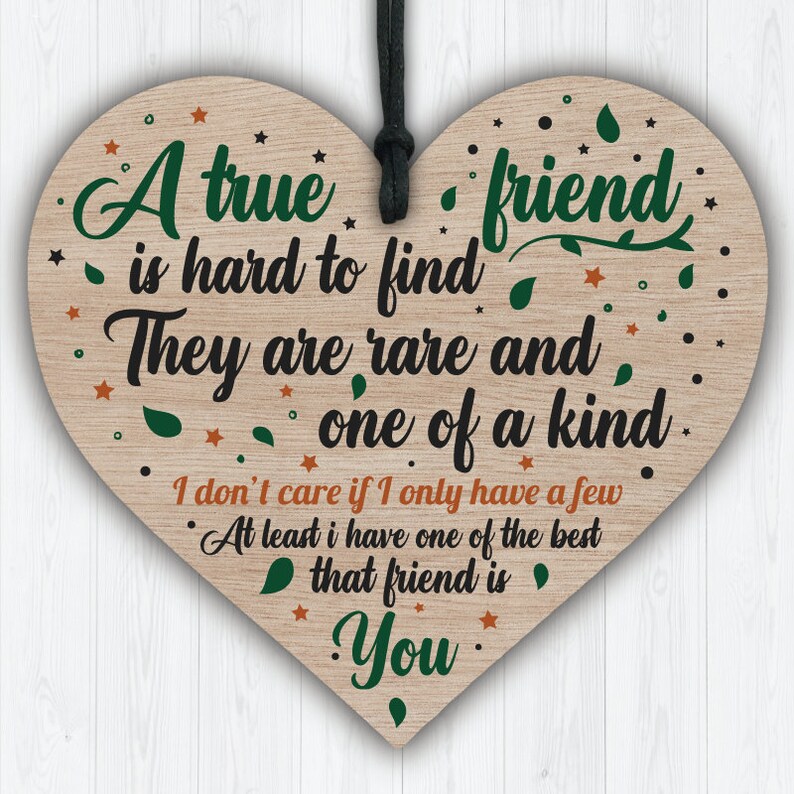 A True Friend Friendship Sign Best Friend Plaque Gift Chic - Etsy