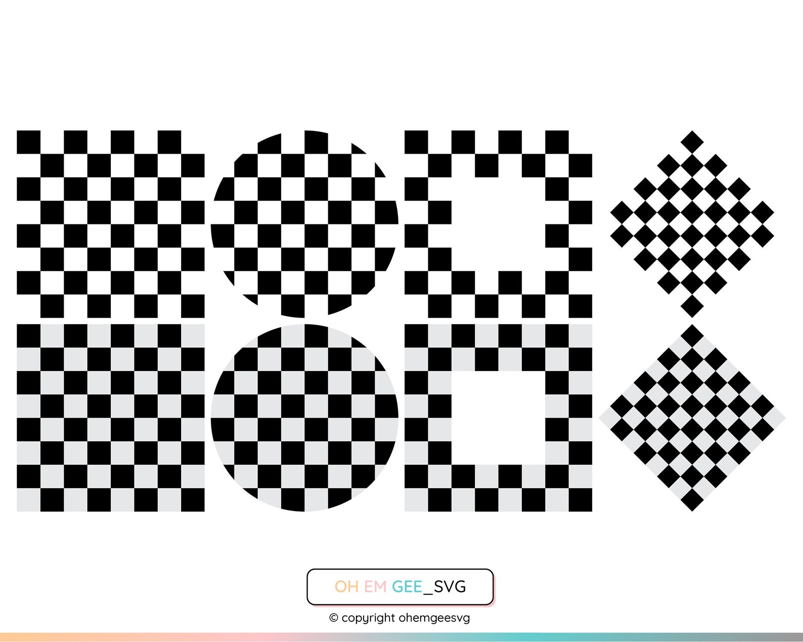 Checkered Pattern Svg Checkerboard Clipart Check Png - Etsy