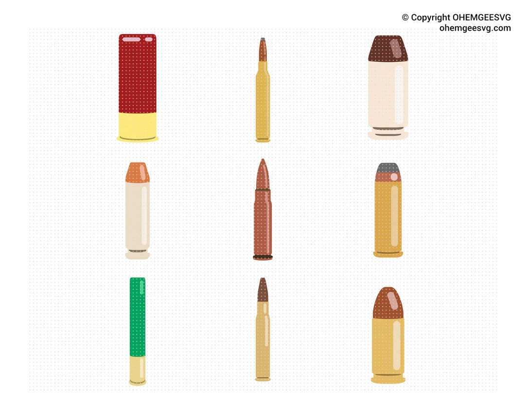 Bullets SVG Bundle, Bullets Svg, Shotgun Shells Png, Bullets Clipart ...