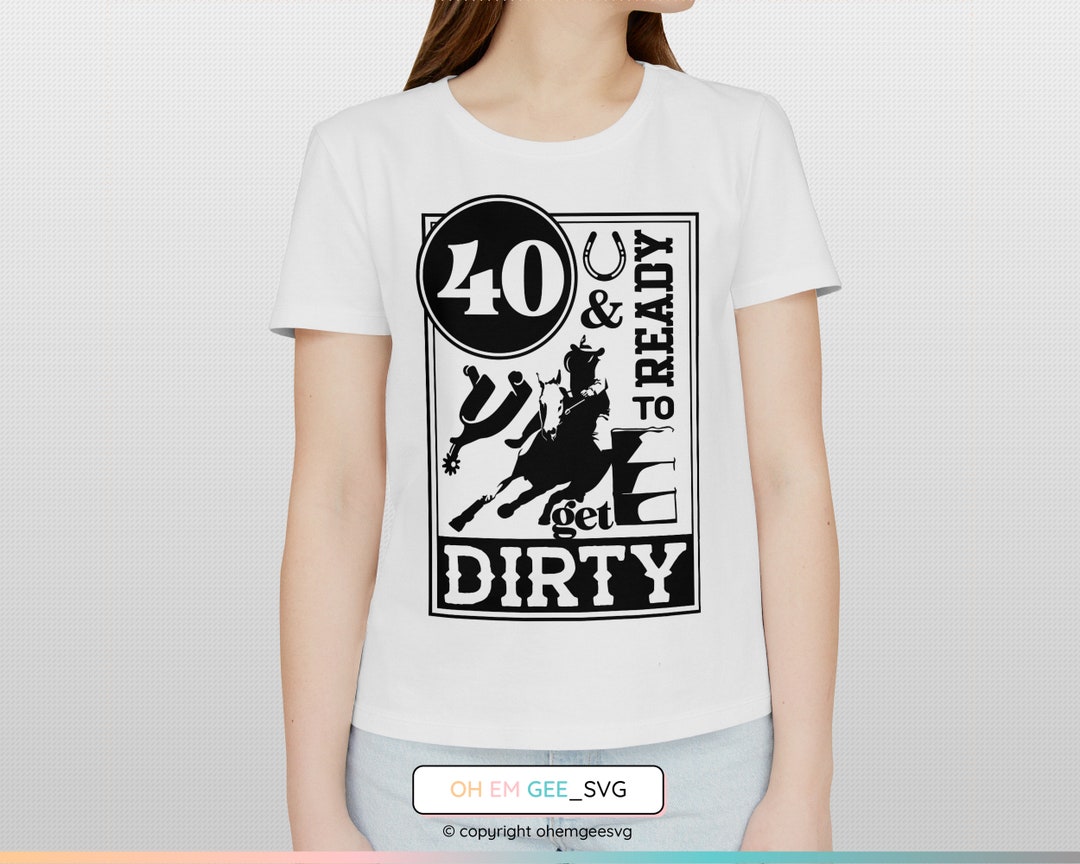 40th Birthday Svg, Rodeo Barrel Racer Clipart, Rodeo Png, Shirt Design ...