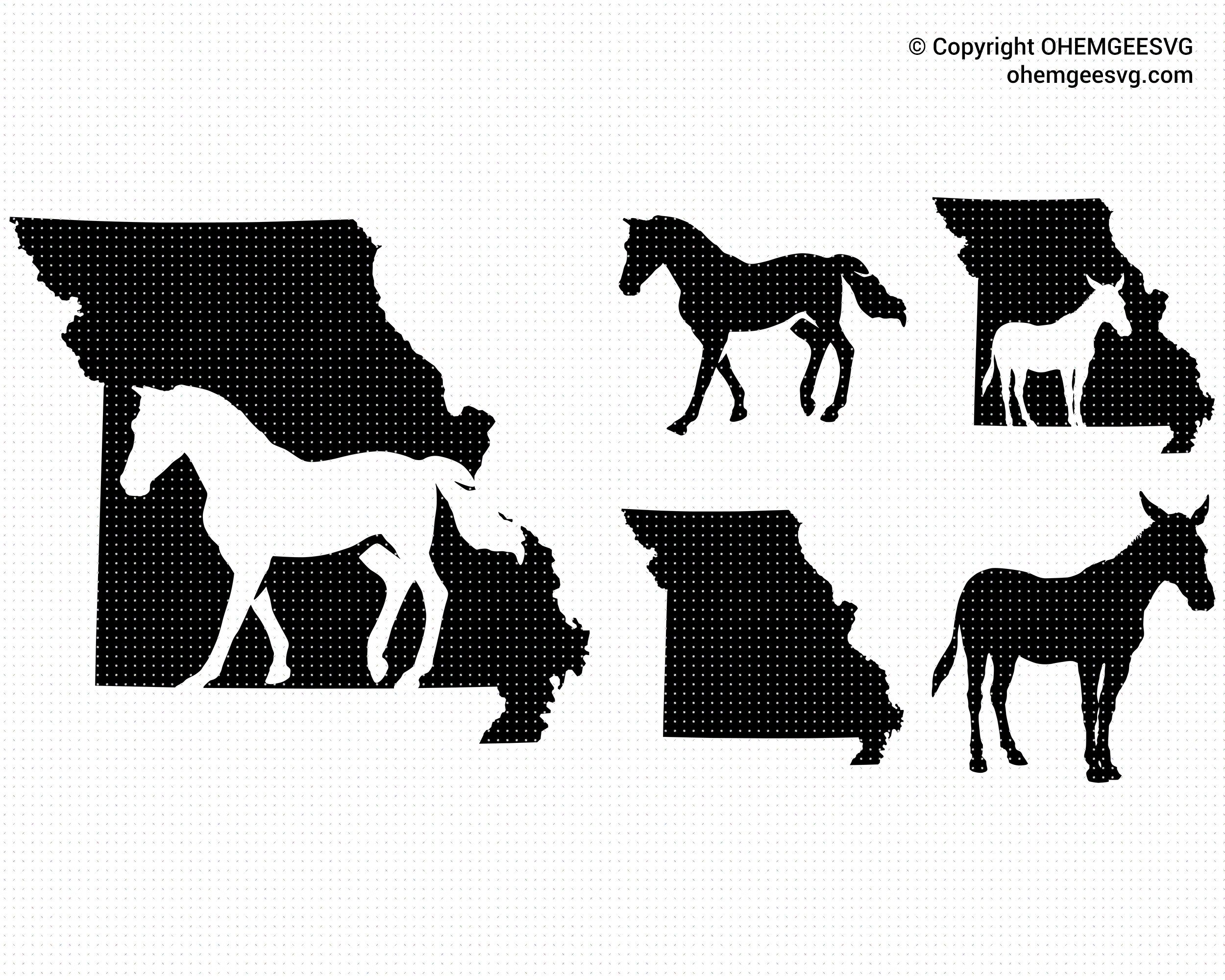 Missouri Mule Clip Art