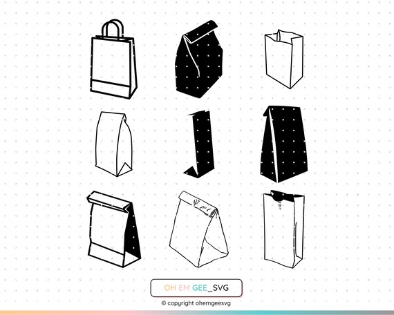 Paper Bag SVG Bundle Paper Bag Svg Paper Bag Png Shopping - Etsy Singapore