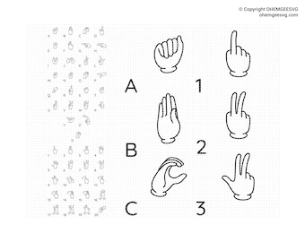 American Sign Language Numbers 1 30