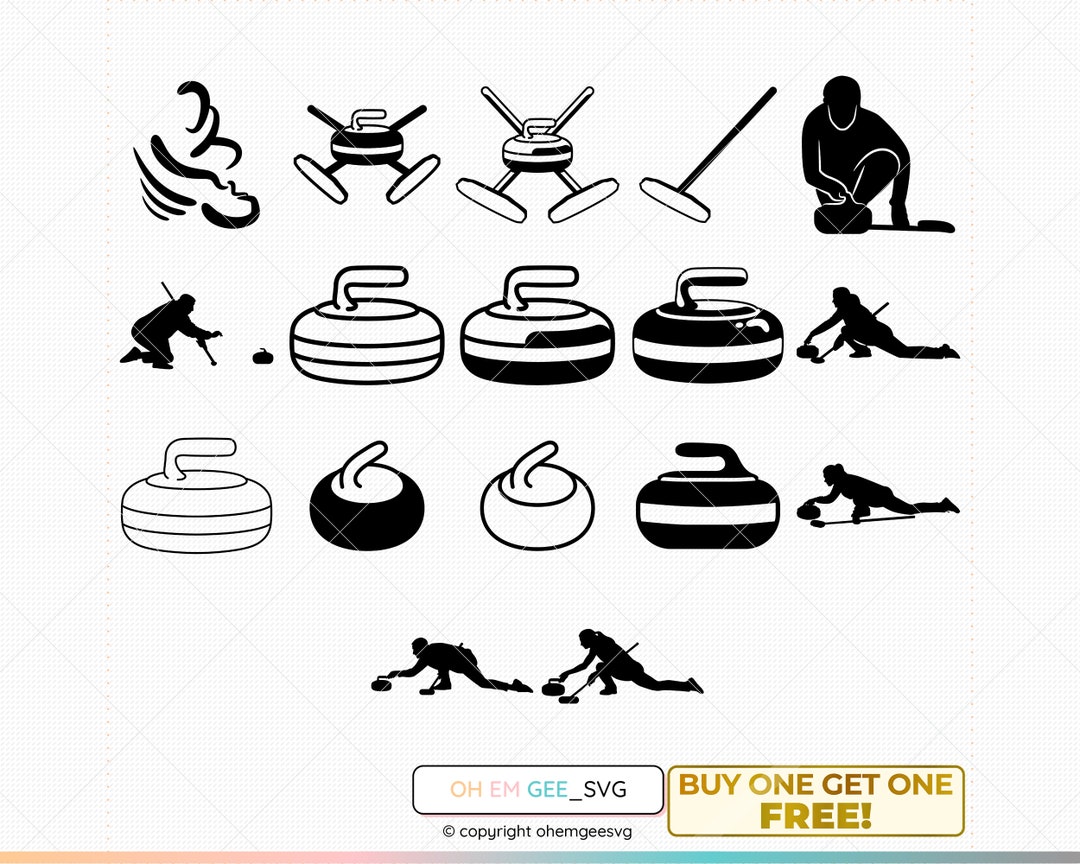 Curling SVG Bundle, Curling Png, Stone Curler Clipart, Curling Sport ...