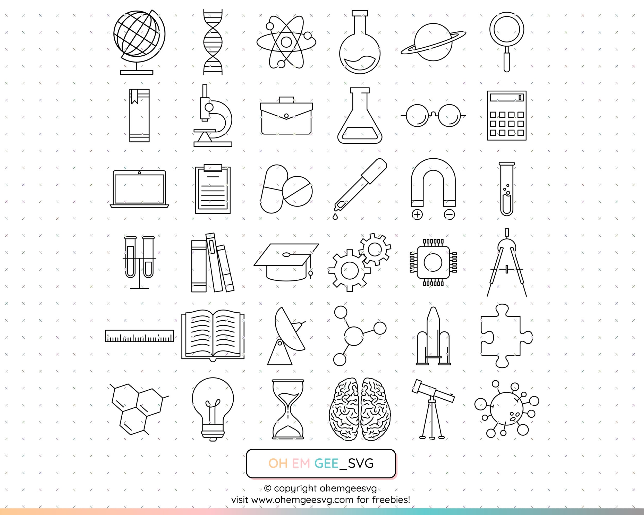Science Icons SVG Bundle Science Icons Science Png | Etsy