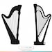 Harp Svg, Harp Png, Harp Clipart, Harp Dxf, Harp Eps, Harp Cricut, Harp ...