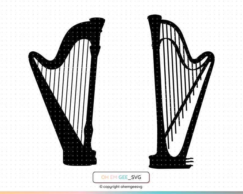 Harp Svg Harp Png Harp Clipart Harp Dxf Harp Eps Harp - Etsy Canada