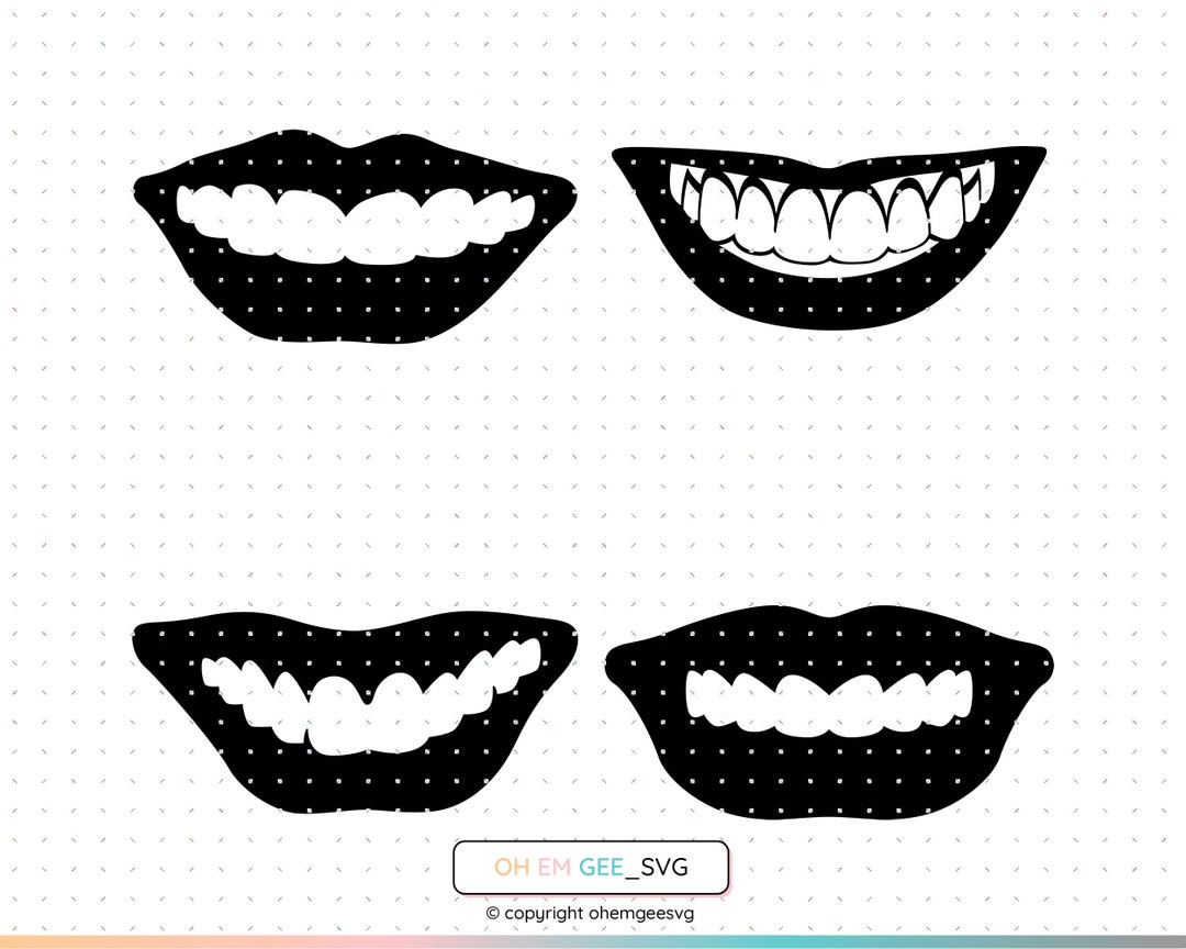 Smile Svg, Smiling Teeth Png, Teeth Clipart, Smiling Dxf, Smiling Teeth ...