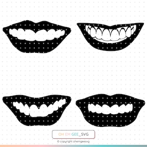 Smile Svg, Smiling Teeth Png, Teeth Clipart, Smiling Dxf, Smiling Teeth ...