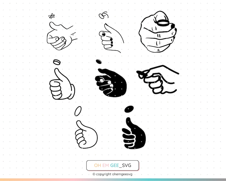 Coin Flip Svg Hands Png Fingers Clipart Coin Flip Dxf - Etsy