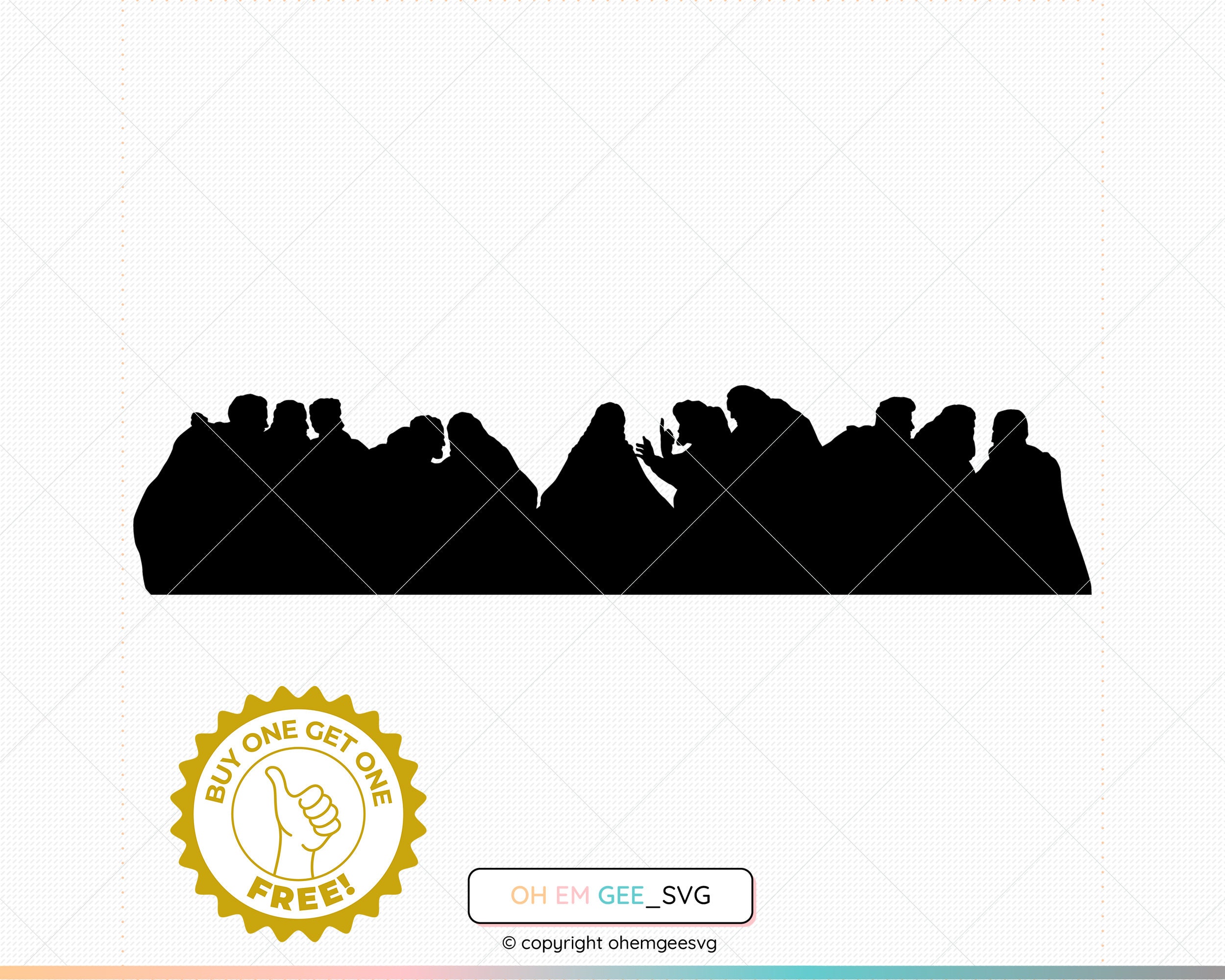 Last Supper Saved in Svg and Png Files, Jesus Clipart, Apostles Dxf ...