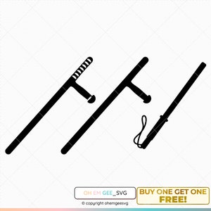 Baton Svg, Police Baton Clipart, Baton Png, Police Baton Dxf, Baton Eps ...