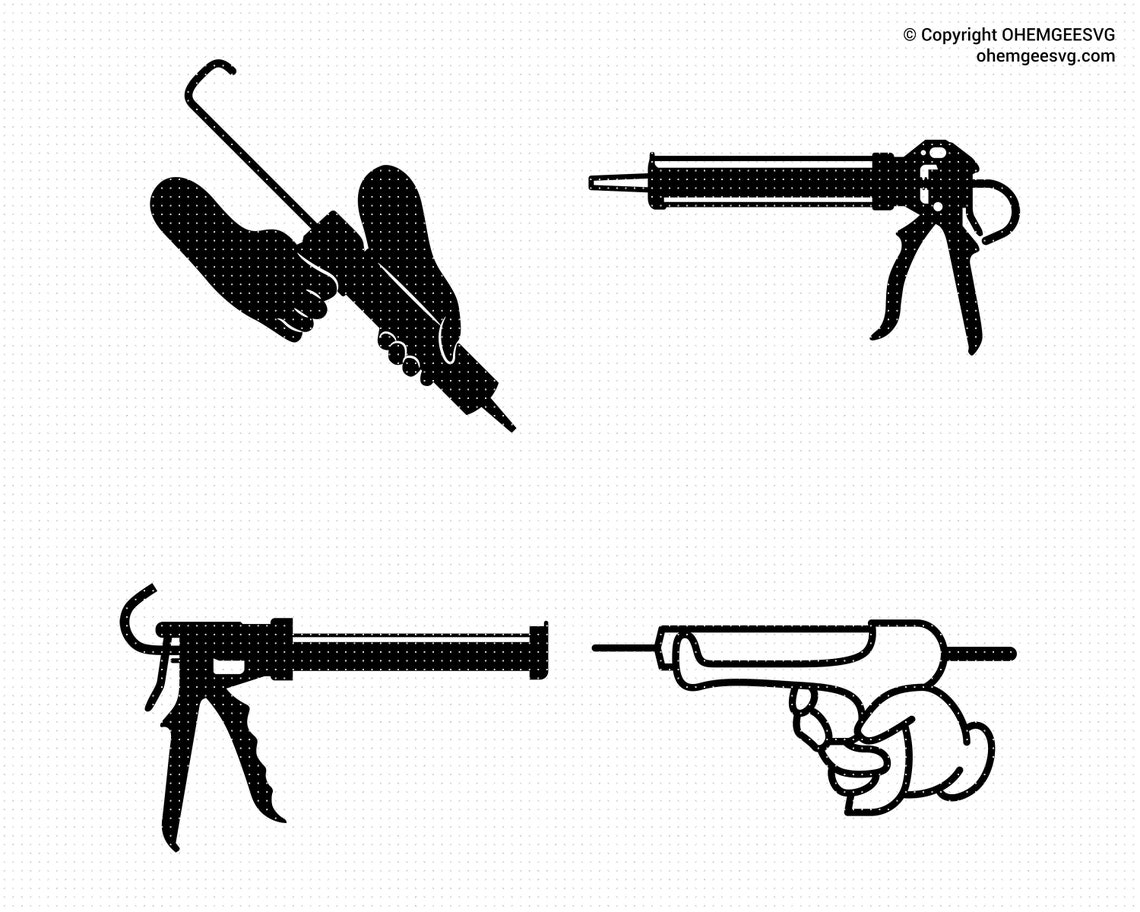 Caulk Gun SVG Bundle Caulk Gun SVG Caulking Svg Adhesive | Etsy