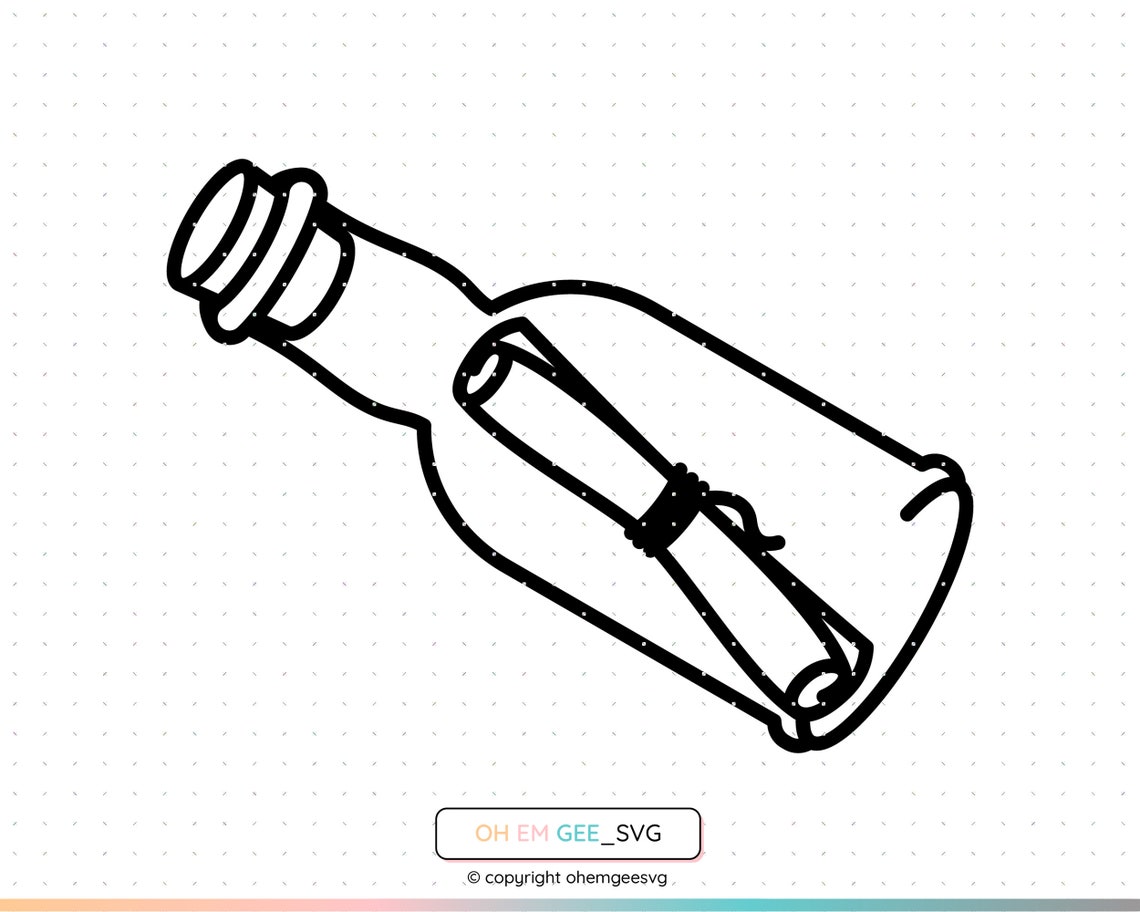 Message in a Bottle Svg, Message in a Bottle Clipart, Glass Bottle Png ...