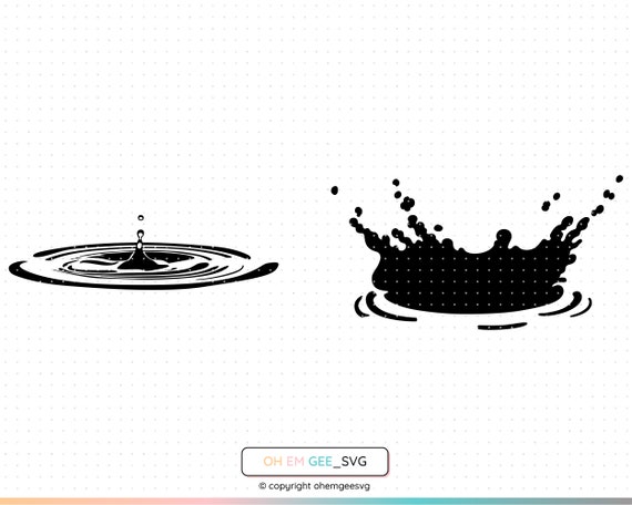 Water Ripple Svg Water Splash Png Water Ripple Clipart | Etsy