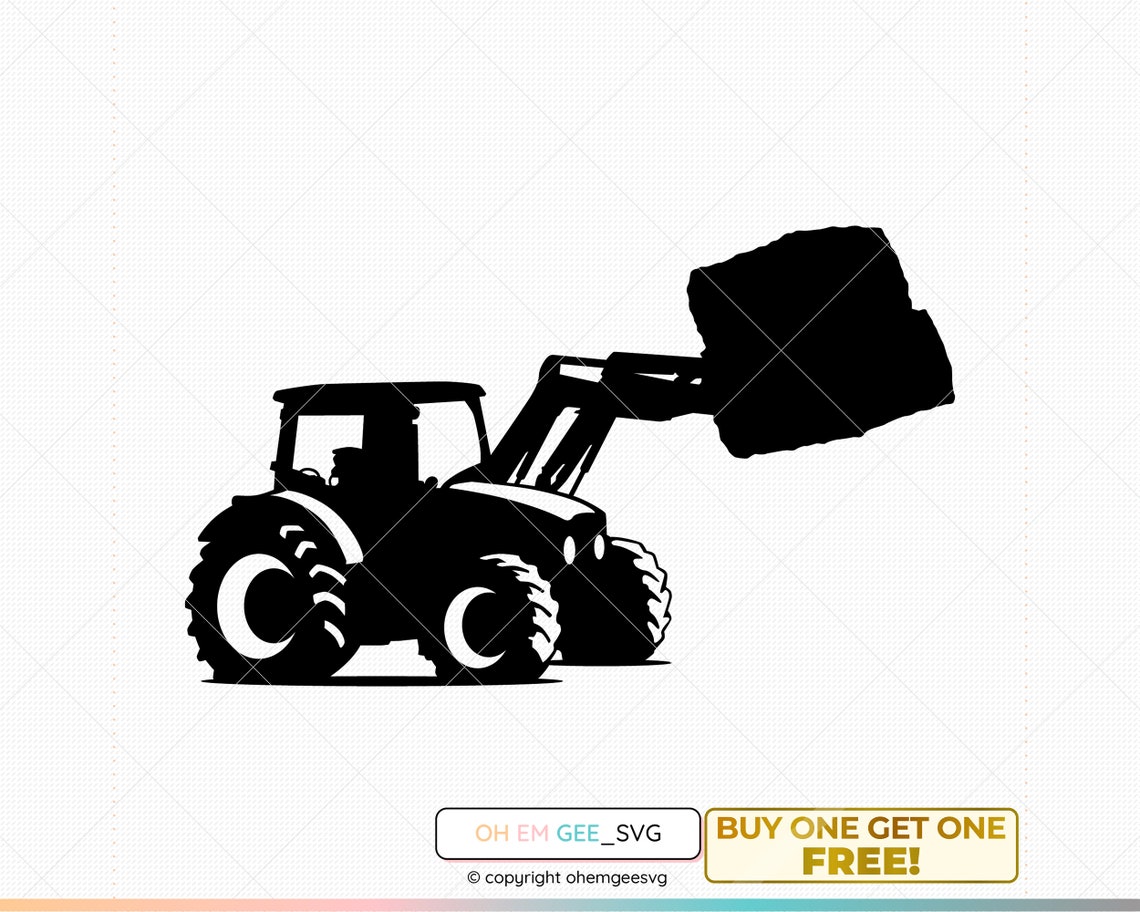 Hay Baler SVG: Farming Clipart, Farm Equipment Cut File (digital ...