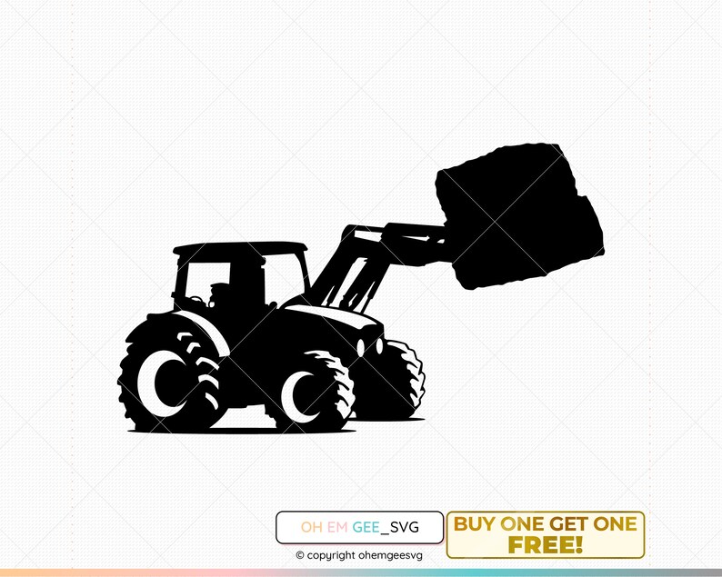 Hay Baler SVG: Farming Clipart, Farm Equipment Cut File (digital ...