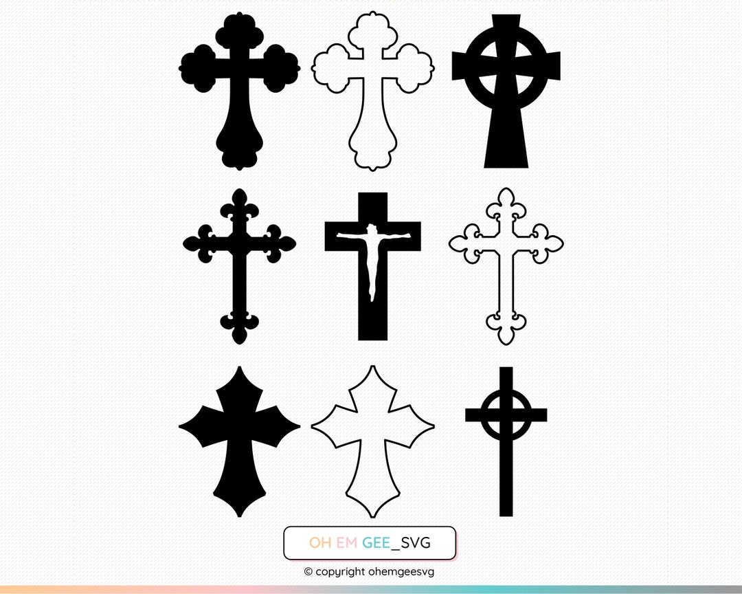 Cross Bundle Saved in Svg and Png Files, Crosses Clipart, Cross Bundle ...