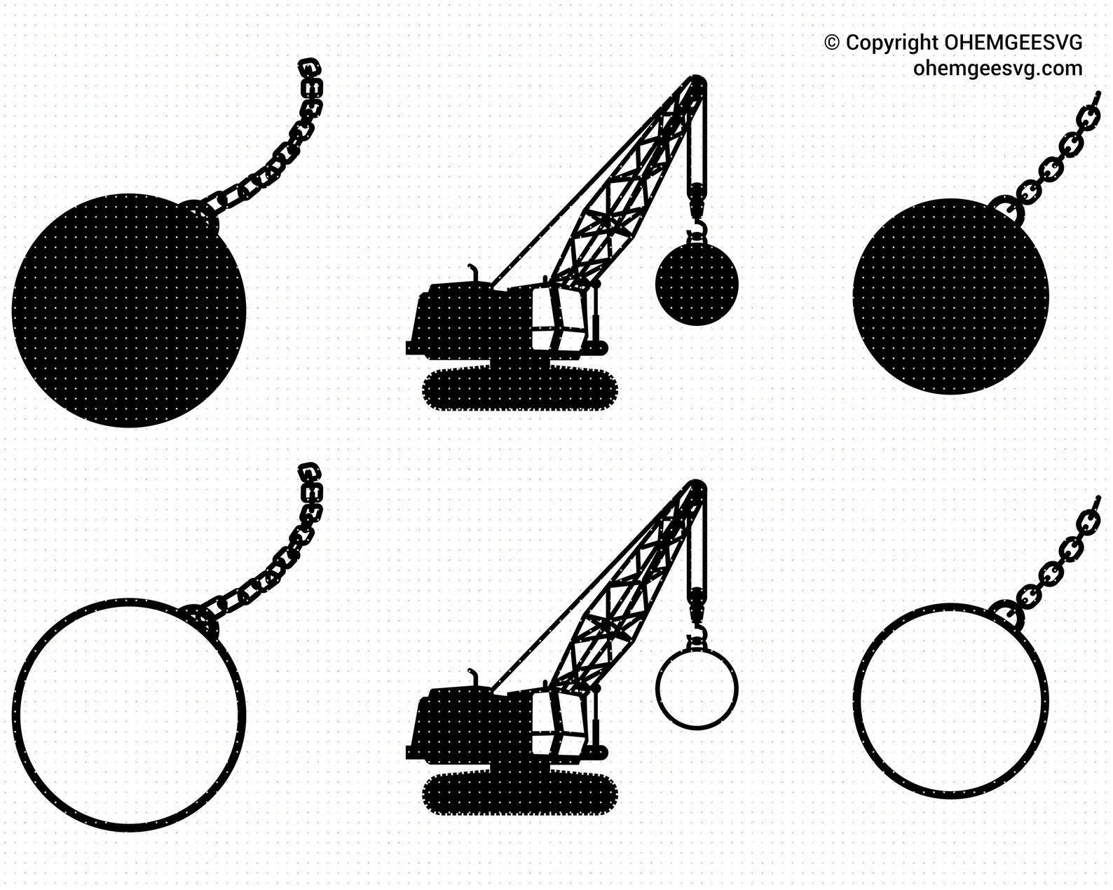 Wrecking Ball Svg Wrecking Ball Crane Svg Eps Png Dxf - Etsy