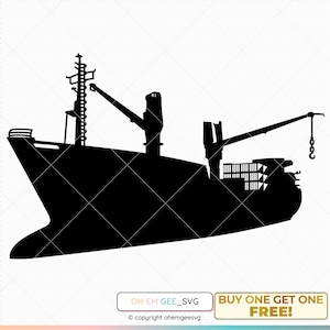 Cargo Ship With Containers Svg, Cargo Ship Clipart, Freighter Png ...