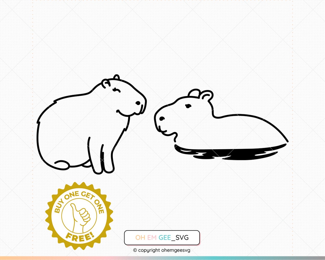 Capybara Svg, Capybara Png, Capybara Clipart, Capybara Dxf, Capybara ...