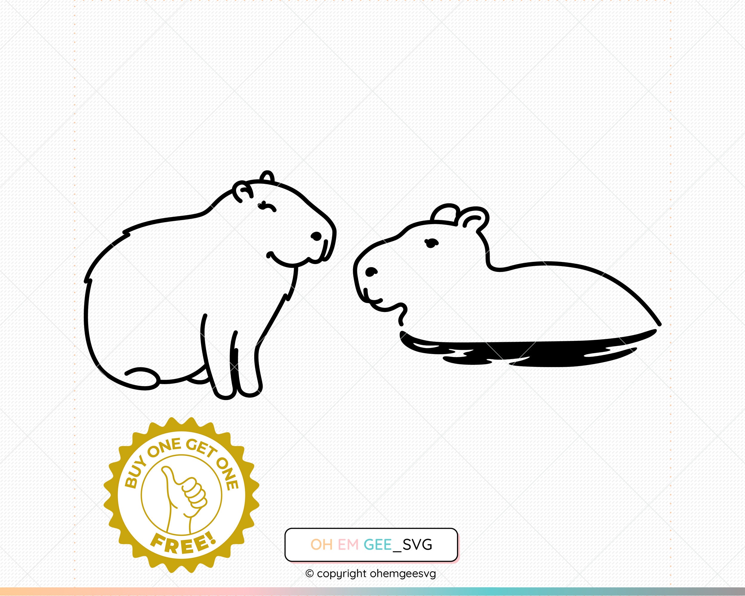 Capybara SVG, Capybara Png, Capybara Clipart, Capybara Dxf, Capybara ...