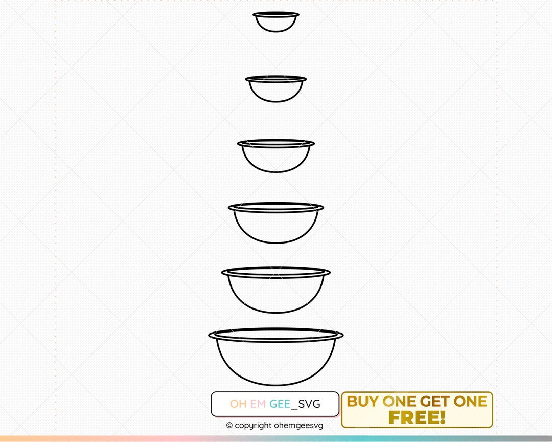 Mixing Bowl Svg, Bowl Clipart, Kitchen Bowl Png, Mixing Bowl Dxf, Bowl ...