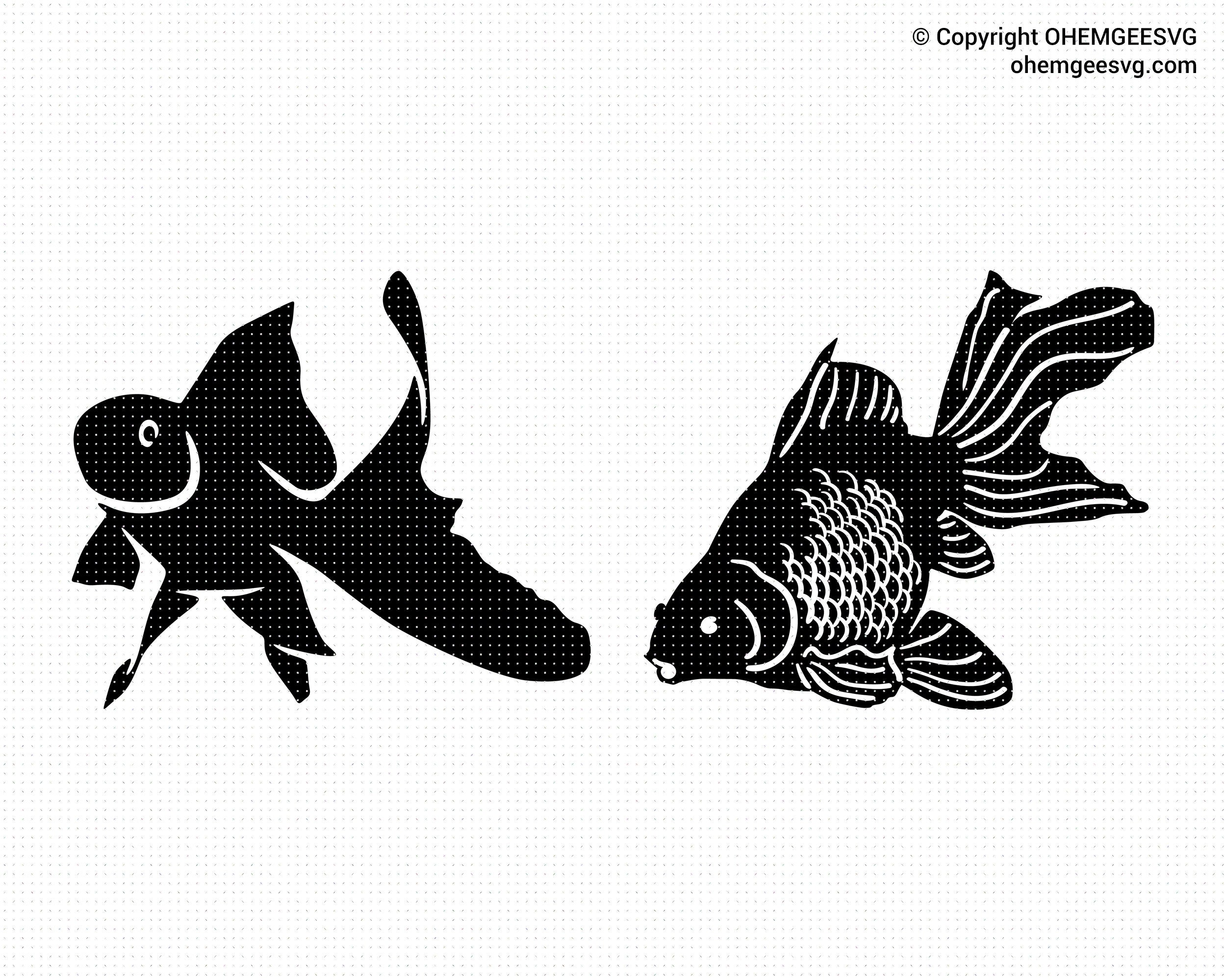 Goldfish SVG Fish SVG Pet SVG Goldfish Silhouette Fish | Etsy