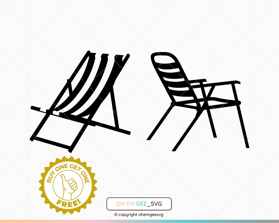 Beach Chair Svg, Lounge Chair Clipart, Outdoor Chair Png, Beach Chair ...
