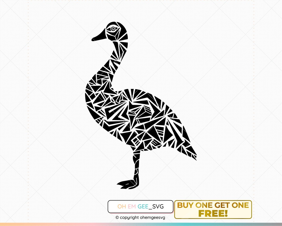 Goose Svg, Abstract Goose Clipart, Geometric Goose Png, Goose Dxf ...