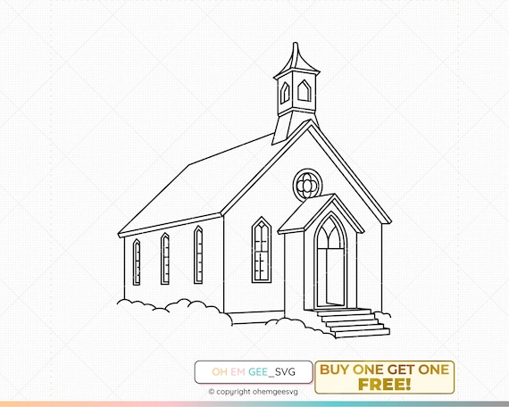 Church Outline Png