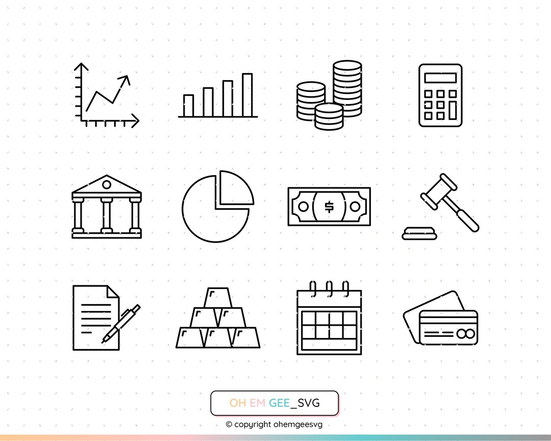 Banking Icons Saved in Svg and Png Files, Business Symbols Clipart ...