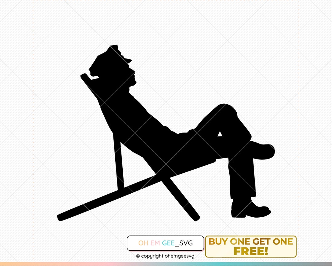 Policeman Relaxing Saved in Svg and Png Files, Police Man Taking a ...