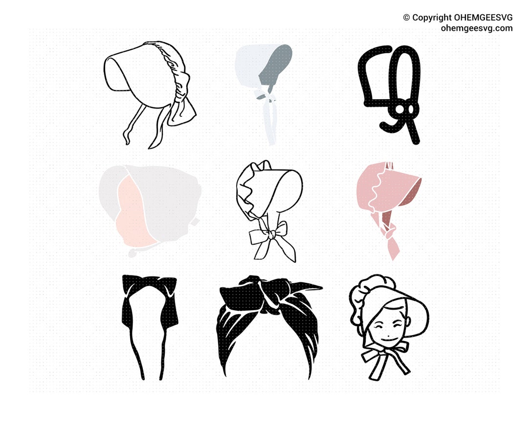 Baby Bonnet SVG Bundle, Baby Bonnet SVG, Sun Protection Bonnet Svg ...