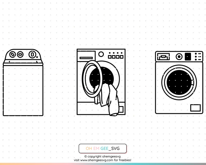 Washing Machine Svg Laundry Png Washer Clipart Laundry - Etsy