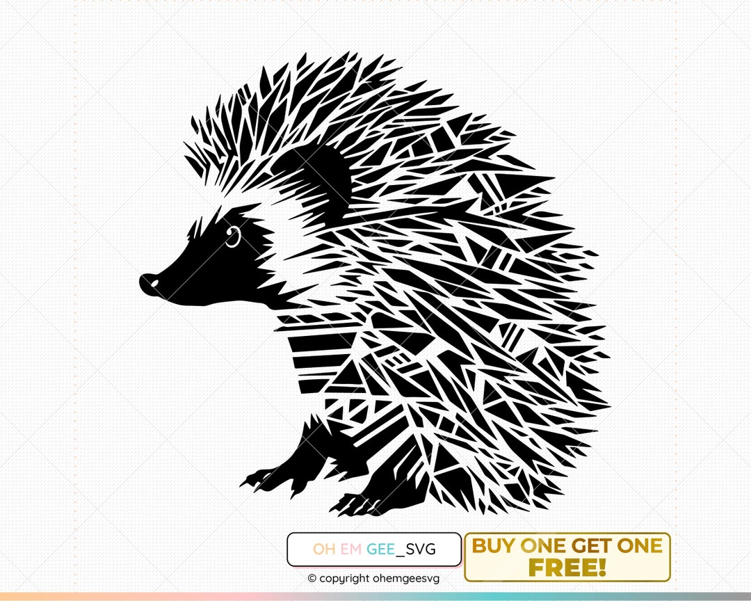 Hedgehog Svg, Geometric Hedgehog Clipart, Hedgehog Png, Abstract ...