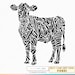 Cow Svg, Geometric Farm Cow Clipart, Abstract Cow Png, Farm Cow Dxf ...
