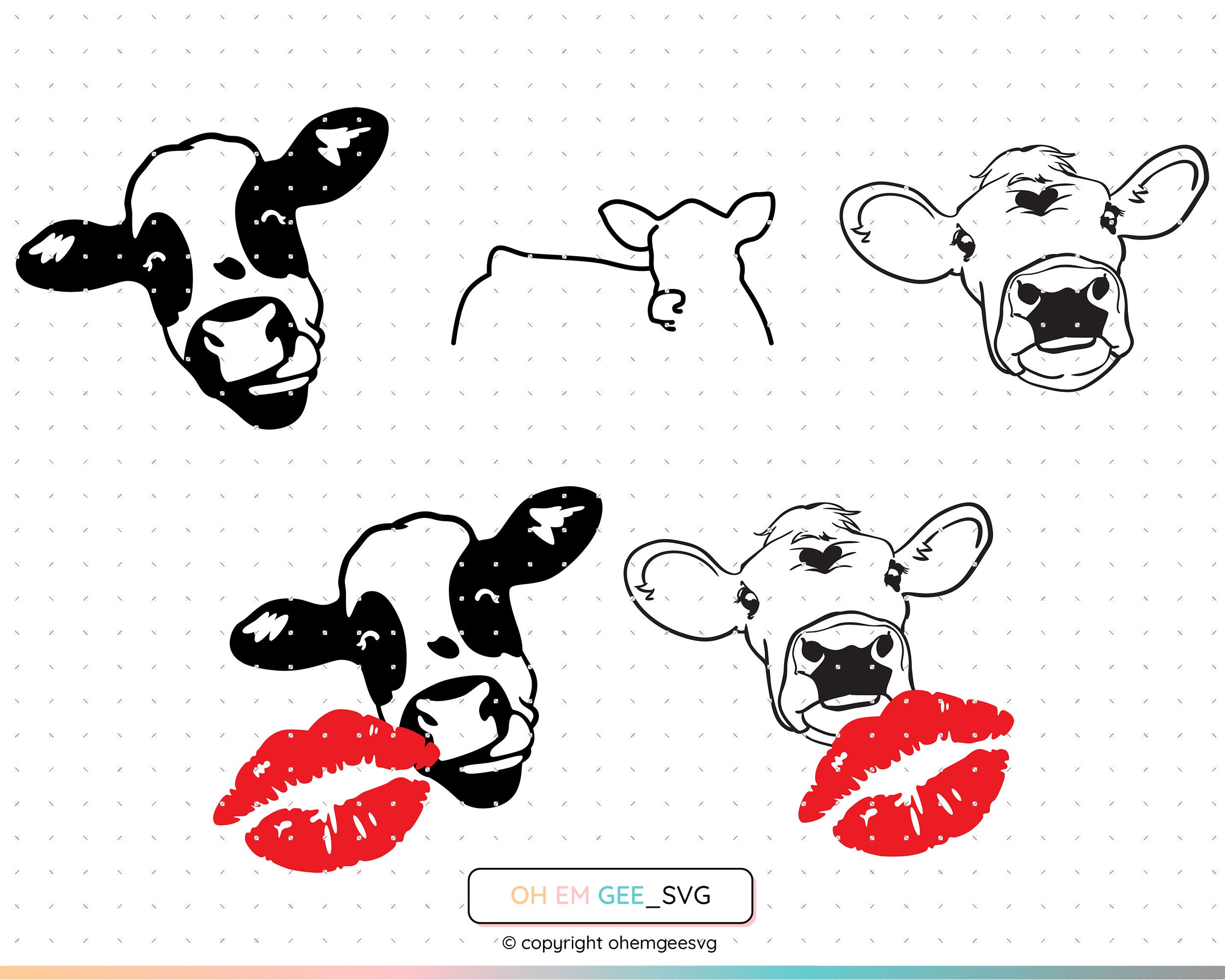 Cute Cow Svg Cow Head Png Cow Face Clipart Cow Eyes Dxf - Etsy Australia