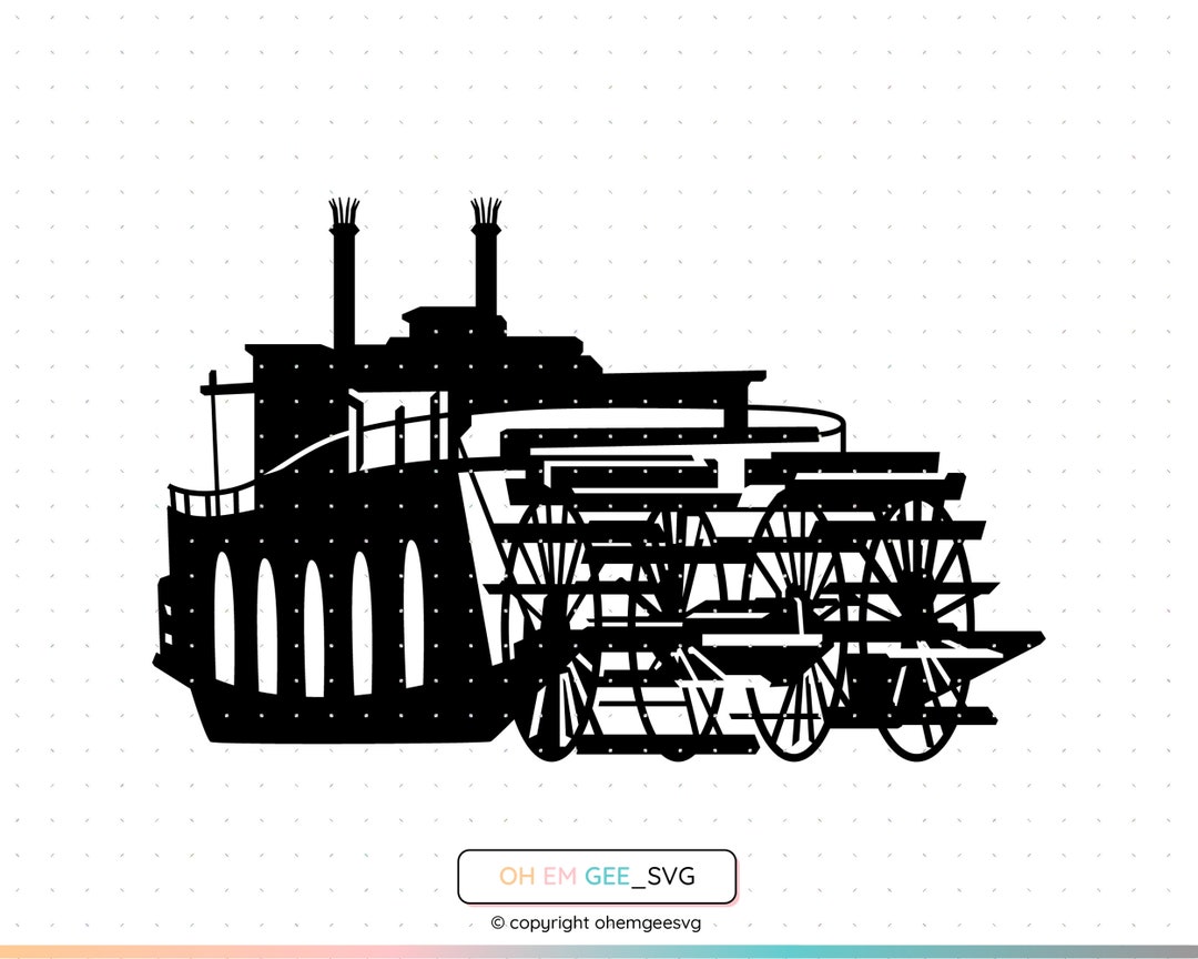 Paddle Wheel Boat SVG: River Cruise Clipart (digital Download) - Etsy