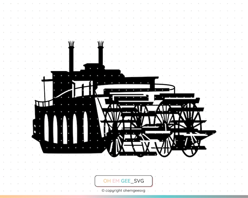 Paddle Wheel Boat Svg River Cruise Line Png River Boat - Etsy
