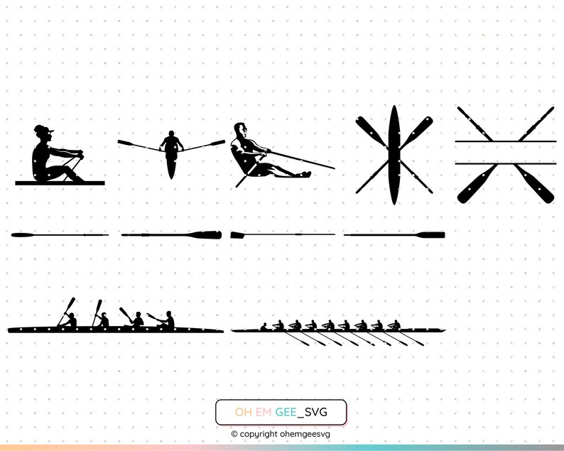 Rowing SVG Bundle Rowing Svg Rowing Png Oar Clipart Oar - Etsy