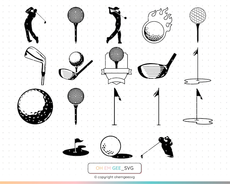 Golf Ball Svg Golf Png Golf Ball Clipart Golfer Dxf - Etsy