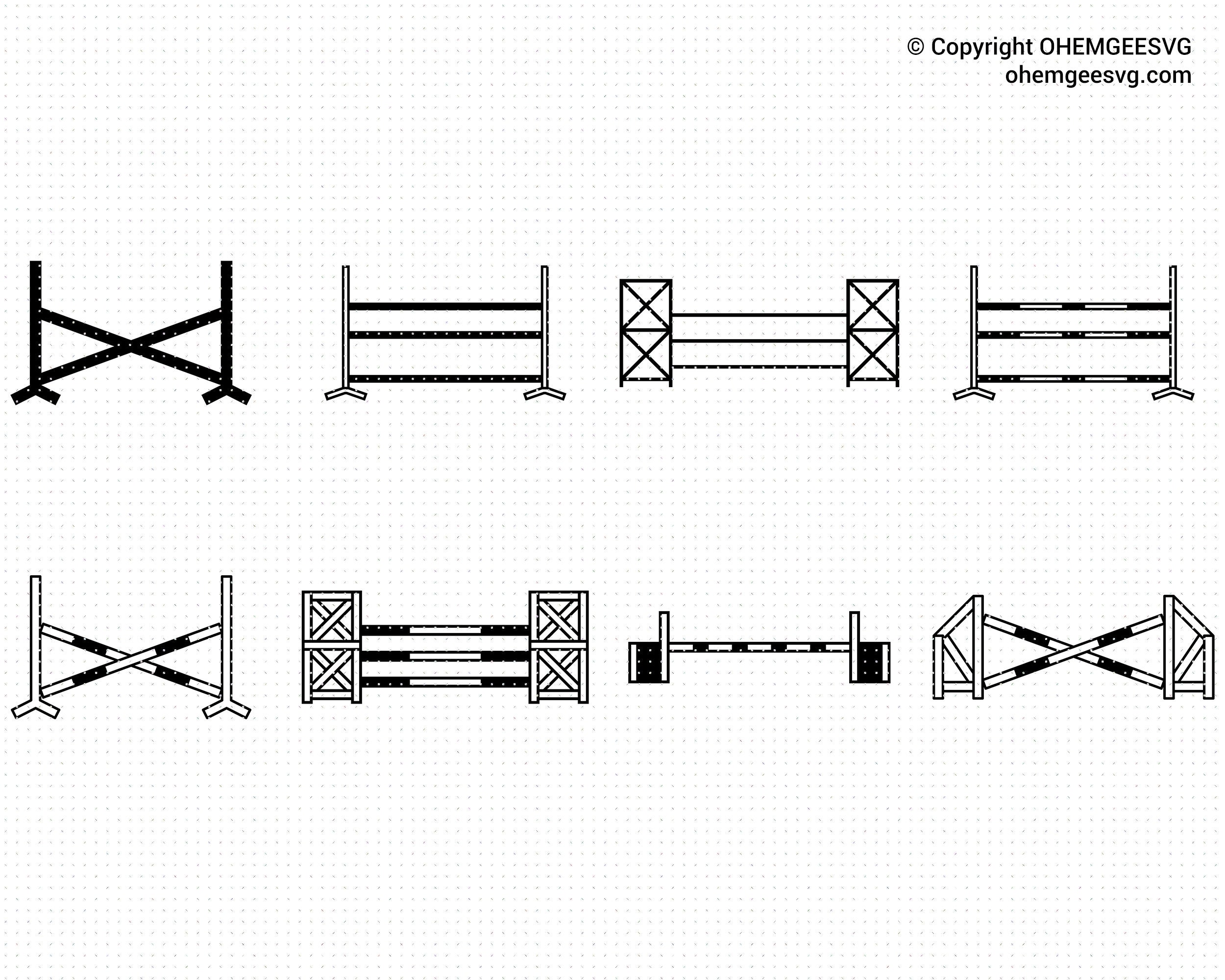 Show Jump Svg Show Jumping Png Equestrian Clipart Poles | Etsy