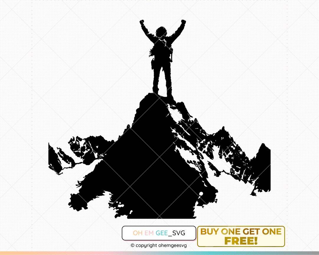 Mountaintop Svg, Summit Clipart, Triumph Png, Faith Dxf, Mountain Eps ...