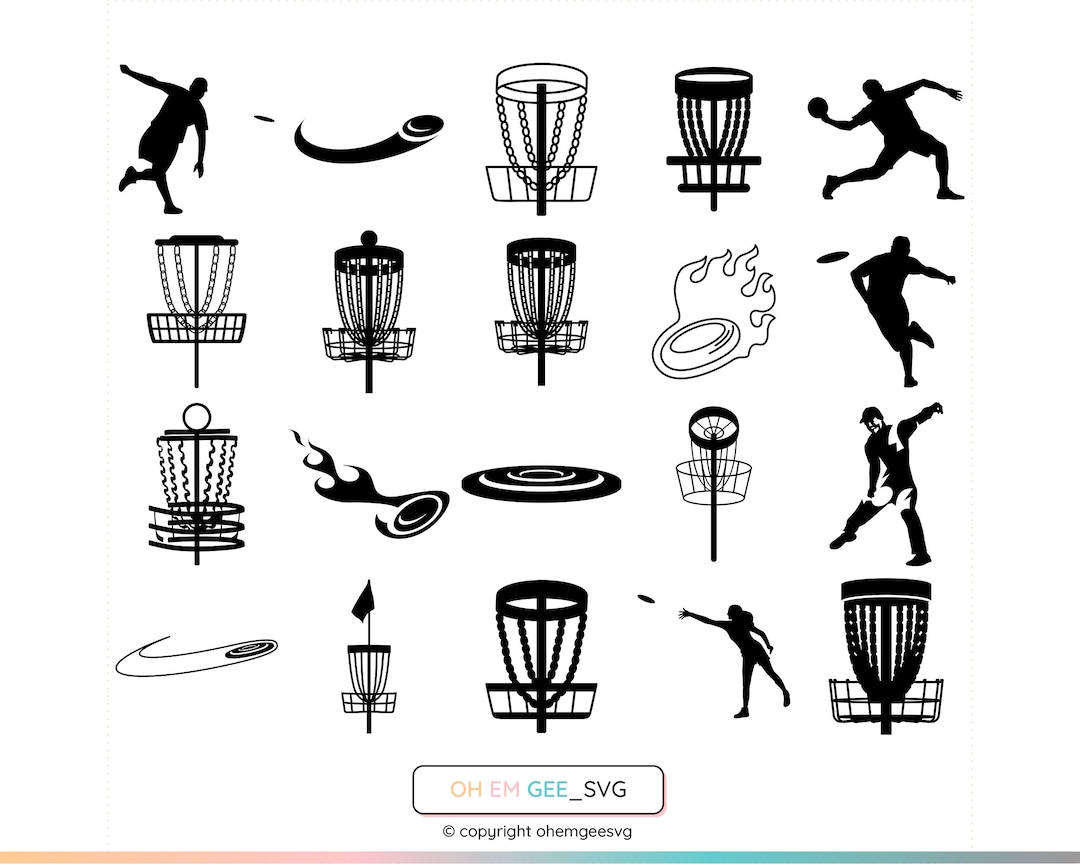 Disc Golf SVG Bundle, Frisbee Svg, Disc Golf Png, Frisbee Clipart, Disc ...