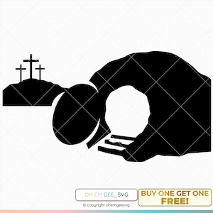 Empty Tomb Svg, Easter Clipart, Jesus Christ Png, Resurrection Dxf ...
